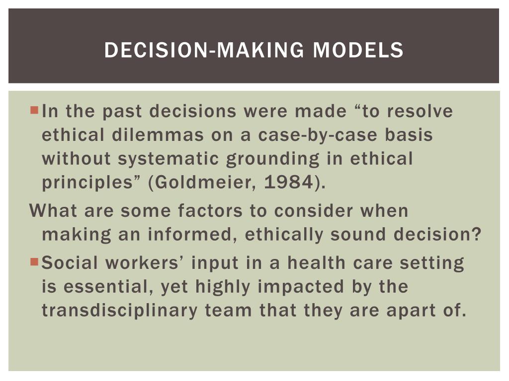 PPT - Ethics and Social Work in Health Care PowerPoint Presentation ...