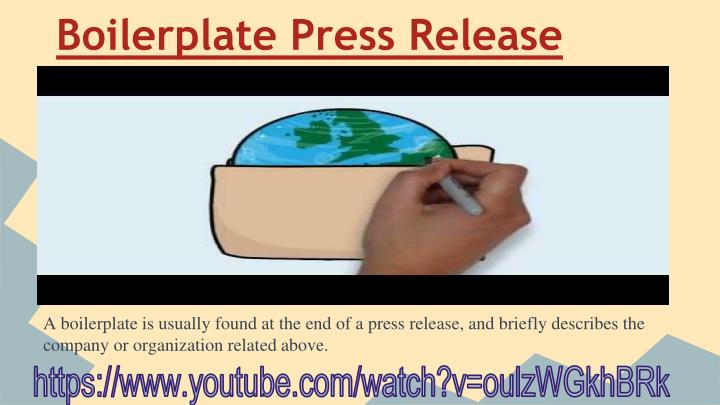 PPT - Boilerplate Press Release PowerPoint Presentation - ID:4403947