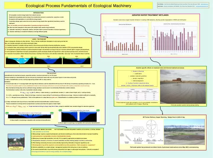 PPT - Ecological Process Fundamentals of Ecological Machinery ...