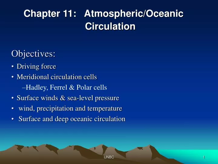 PPT - Chapter 11: Atmospheric/Oceanic Circulation PowerPoint ...