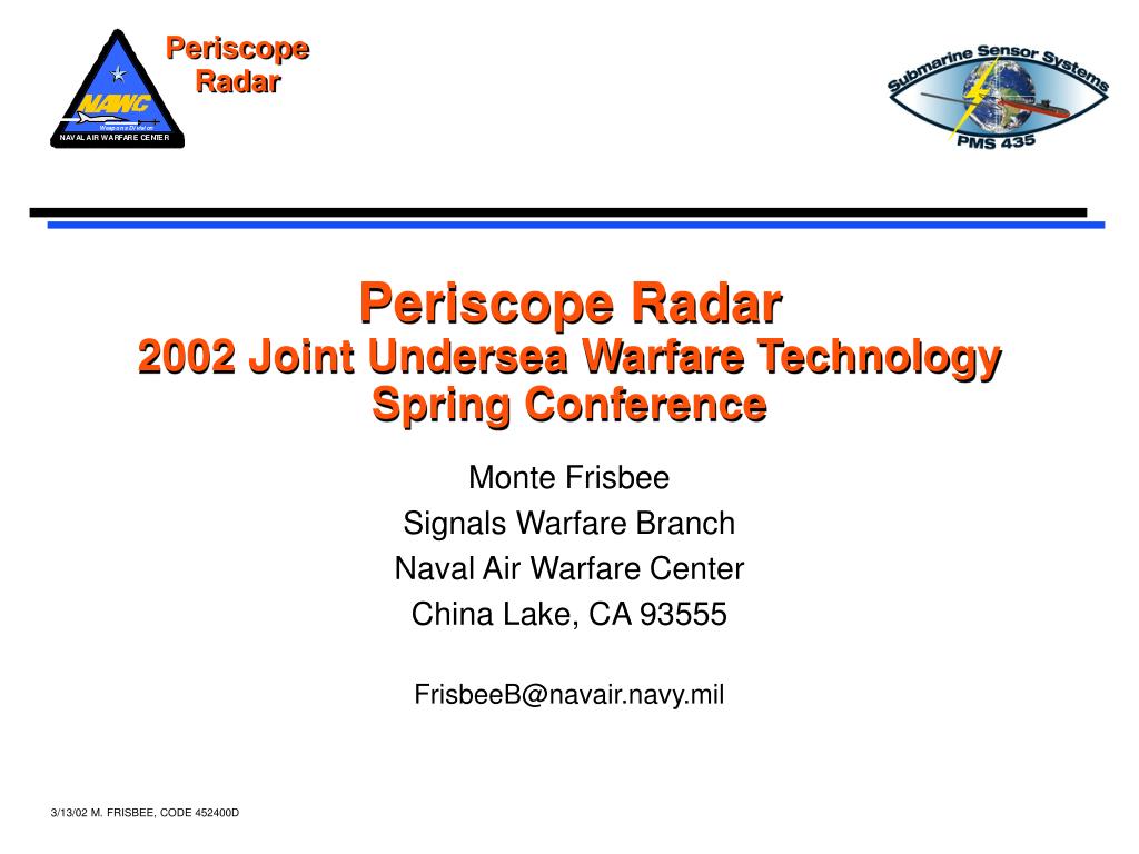 PPT - Periscope Radar 2002 Joint Undersea Warfare Technology Spring ...