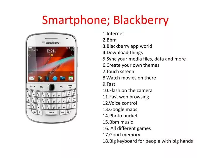 PPT - Smartphone; Blackberry PowerPoint Presentation, free download ...