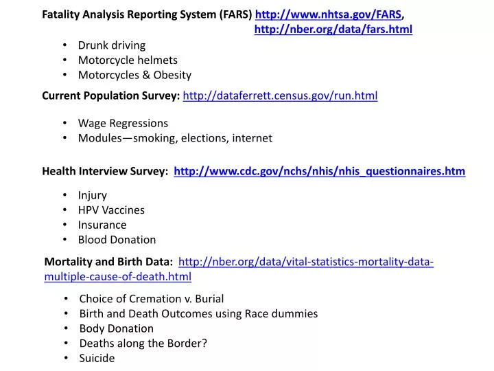 PPT - Fatality Analysis Reporting System (FARS) nhtsa/FARS , PowerPoint ...