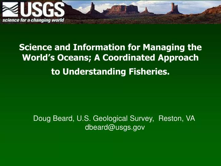 PPT - Doug Beard, U.S. Geological Survey, Reston, VA dbeard@usgs ...