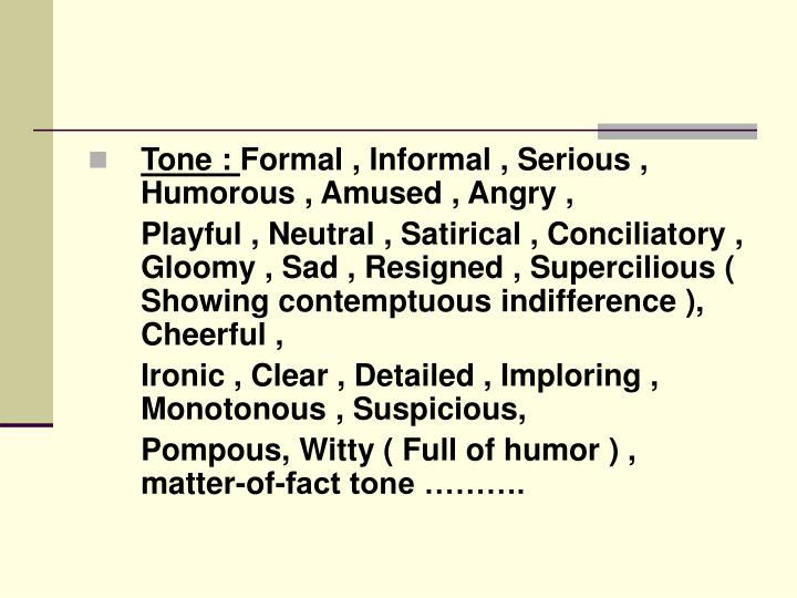 PPT - Mood and Tone PowerPoint Presentation - ID:4407105