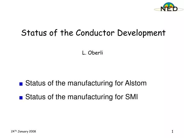 PPT - Status of the Conductor Development PowerPoint Presentation, free ...