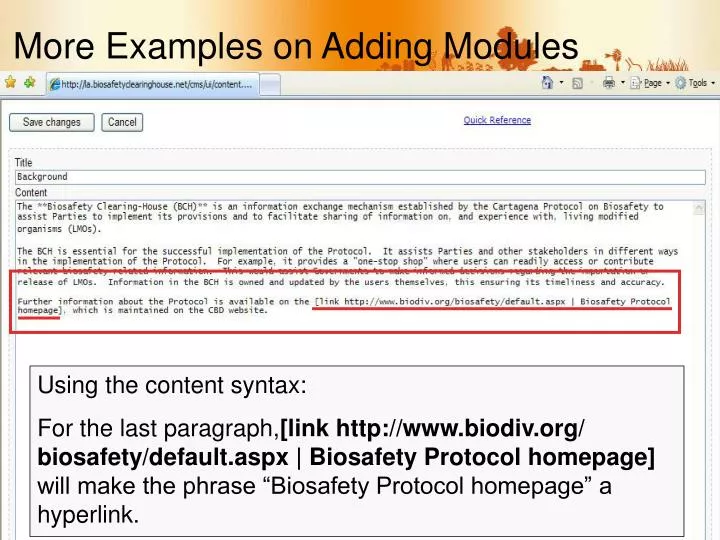 PPT - More Examples on Adding Modules PowerPoint Presentation, free ...