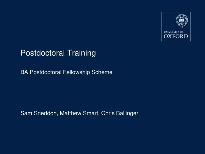 PPT - Postdoctoral Training PowerPoint Presentation, free download - ID ...