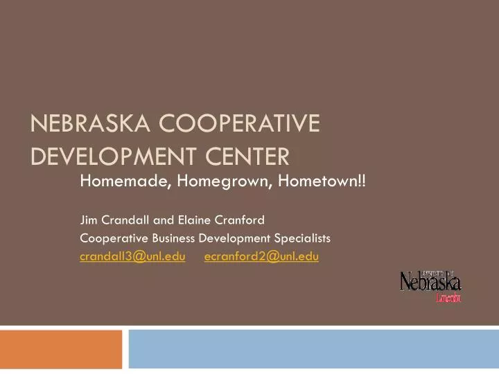 PPT - Nebraska Cooperative Development Center PowerPoint Presentation ...