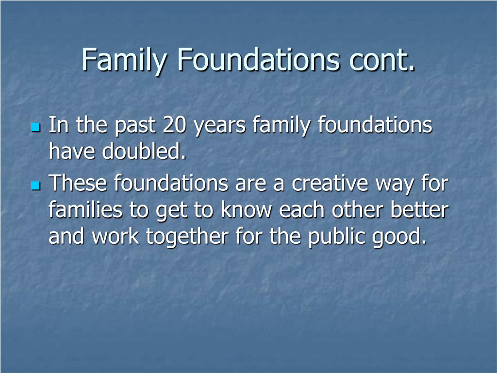 PPT - Organizational Giving: Family Foundations & Corporate Giving ...