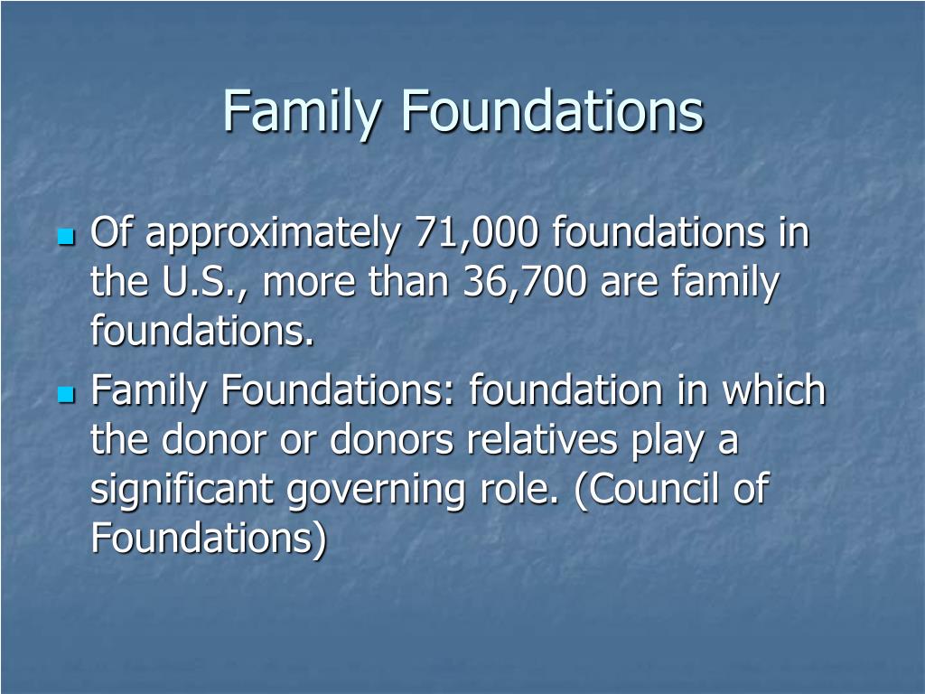 PPT - Organizational Giving: Family Foundations & Corporate Giving ...