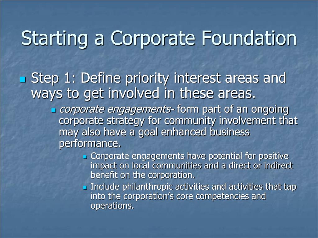PPT - Organizational Giving: Family Foundations & Corporate Giving ...