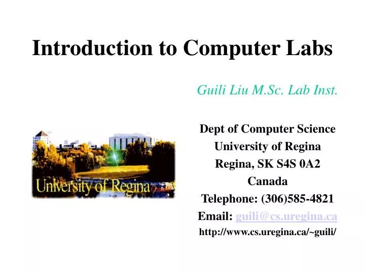 PPT - Introduction to Computer Labs PowerPoint Presentation, free ...