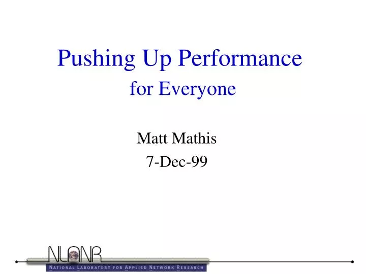 PPT - Pushing Up Performance for Everyone PowerPoint Presentation, free ...