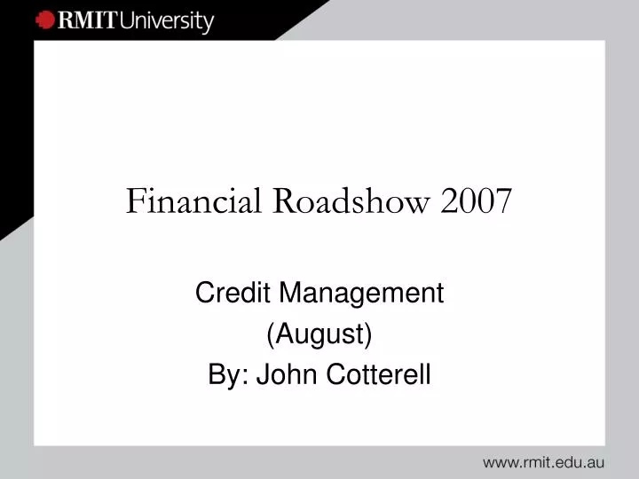 PPT - Financial Roadshow 2007 PowerPoint Presentation, free download ...