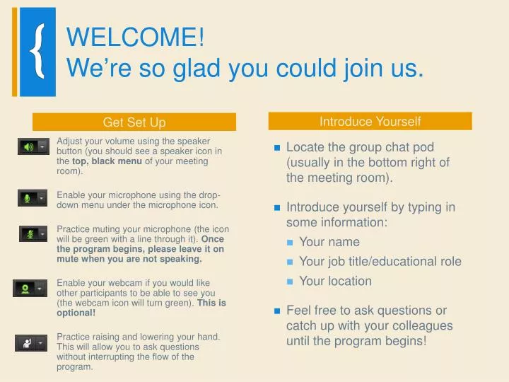 PPT - WELCOME! We ’ re so glad you could join us. PowerPoint ...