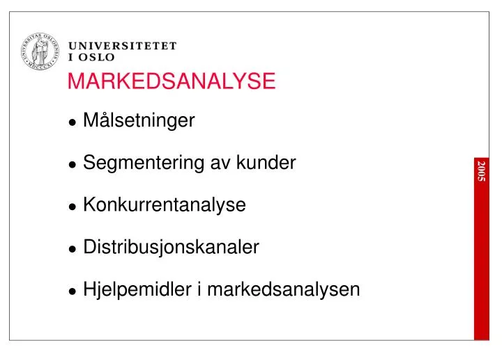 PPT - MARKEDSANALYSE PowerPoint Presentation, free download - ID:4411673