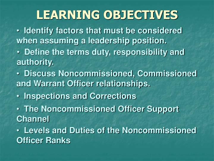 PPT - Duties, Responsibilities and Authority of a NCO PowerPoint ...