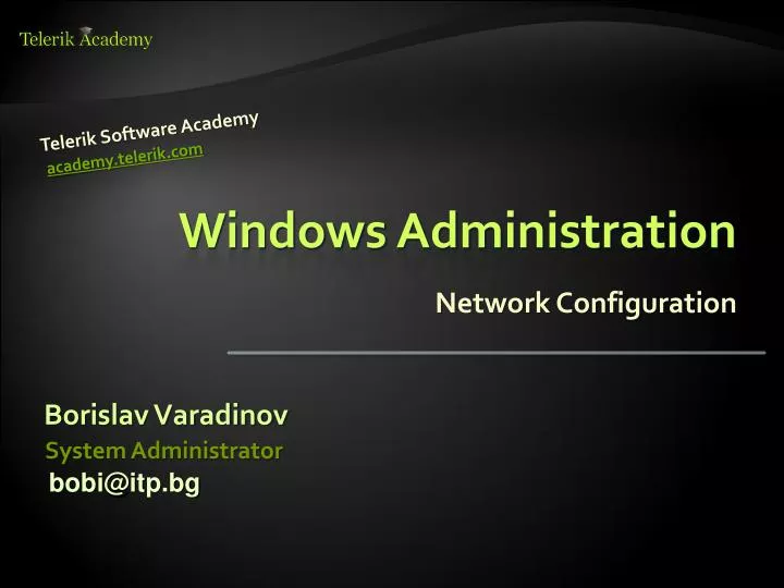 PPT - Windows Administration PowerPoint Presentation, free download ...
