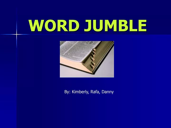 PPT - WORD JUMBLE PowerPoint Presentation, free download - ID:4413339