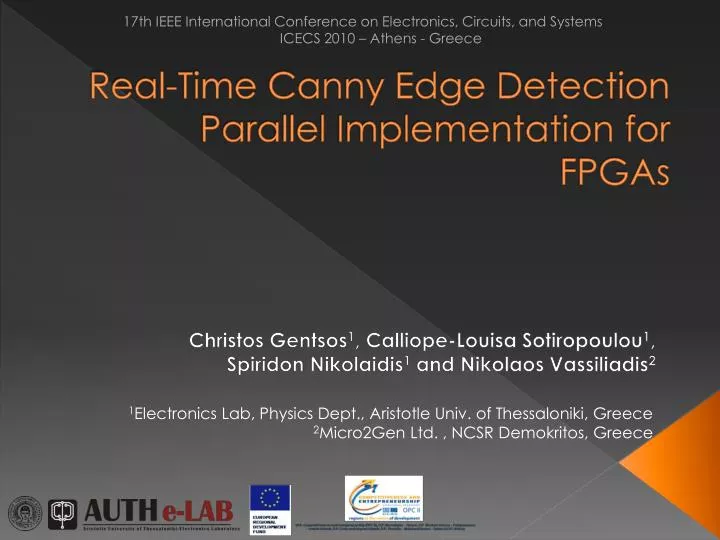 Ppt Real Time Canny Edge Detection Parallel Implementation For Fpgas 3852