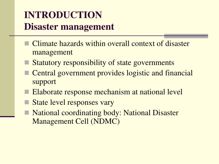 PPT - DISASTER MANAGEMENT AND MITIGATION PowerPoint Presentation - ID ...