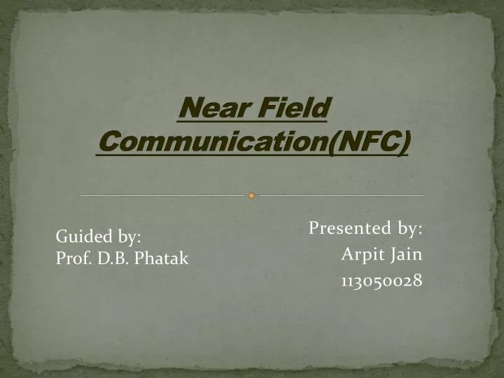 PPT - Near Field Communication(NFC) PowerPoint Presentation, free ...