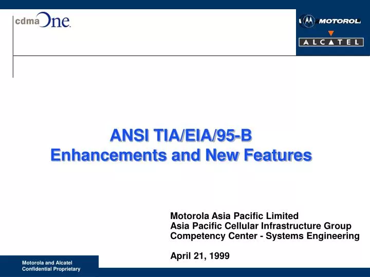 PPT - ANSI TIA/EIA/95-B Enhancements and New Features PowerPoint ...