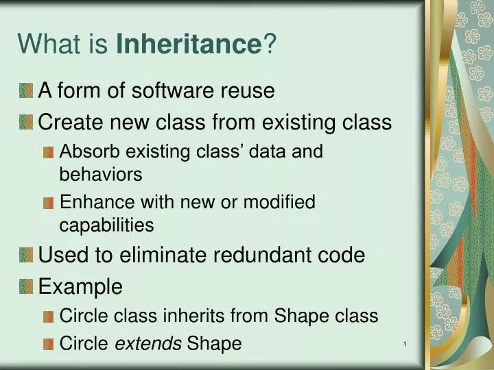 PPT - What is Inheritance ? PowerPoint Presentation, free download - ID ...