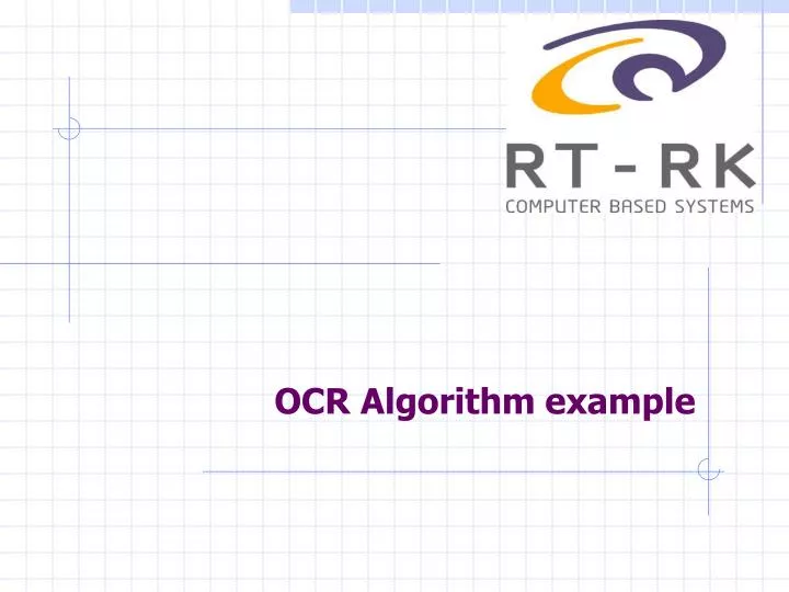 PPT - OCR Algorithm example PowerPoint Presentation, free download - ID ...