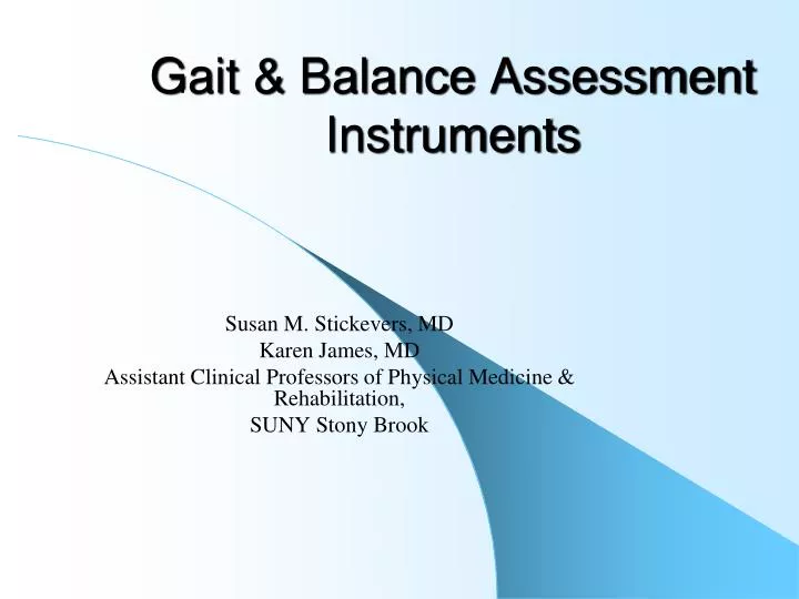 PPT - Gait & Balance Assessment Instruments PowerPoint Presentation ...
