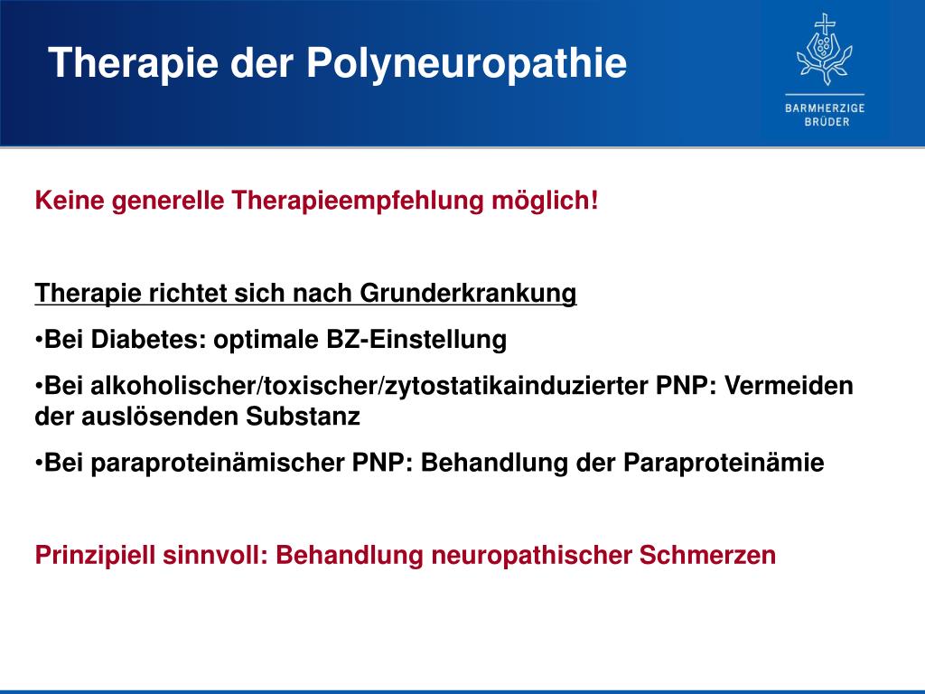 PPT - Die Polyneuropathie: Diagnose und Therapie PowerPoint ...