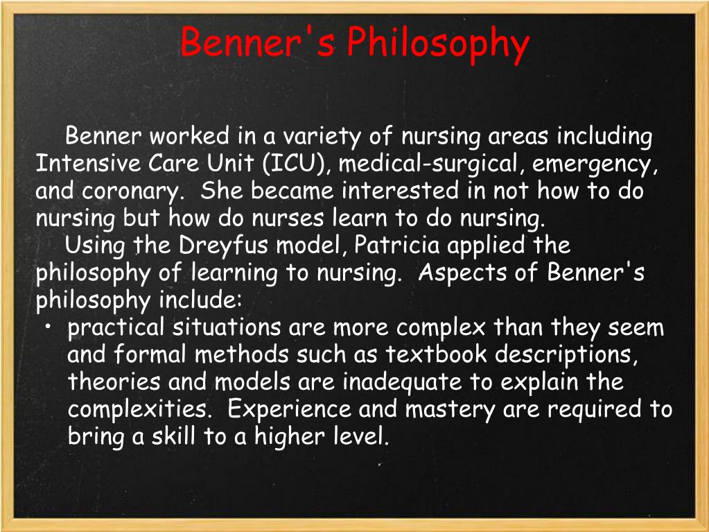 PPT - Nursing Theorist Patricia Benner PowerPoint Presentation, free ...