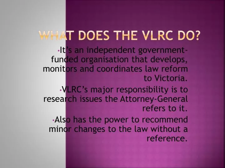 PPT - What does the VLRC do? PowerPoint Presentation, free download ...