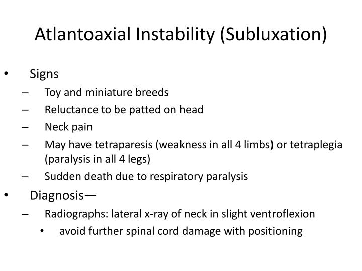 PPT - ATLANTOAXIAL INSTABILITY PowerPoint Presentation - ID:4423857