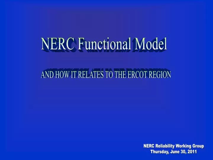 PPT - NERC Functional Model PowerPoint Presentation, free download - ID ...