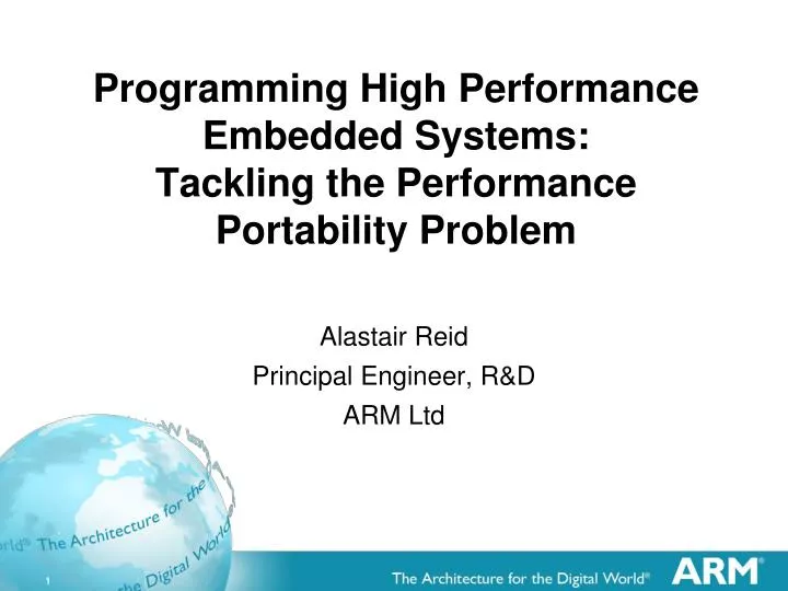 Ppt Programming High Performance Embedded Systems Tackling The Performance Portability 5858