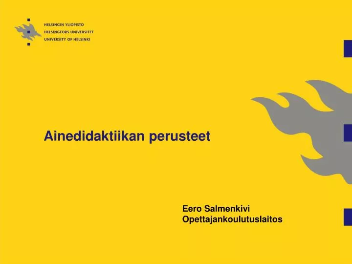PPT - Ainedidaktiikan perusteet PowerPoint Presentation, free download ...