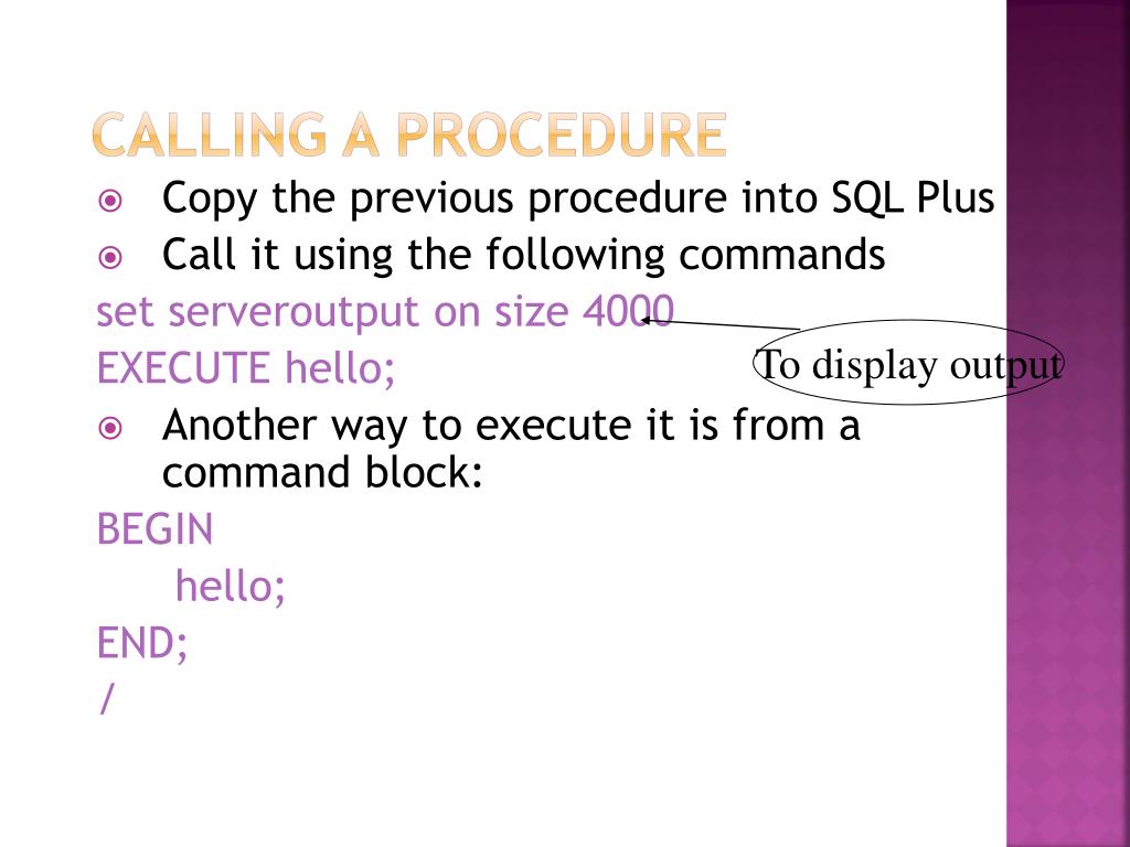 Ppt Oracle Stored Procedures And Functions Powerpoint Presentation
