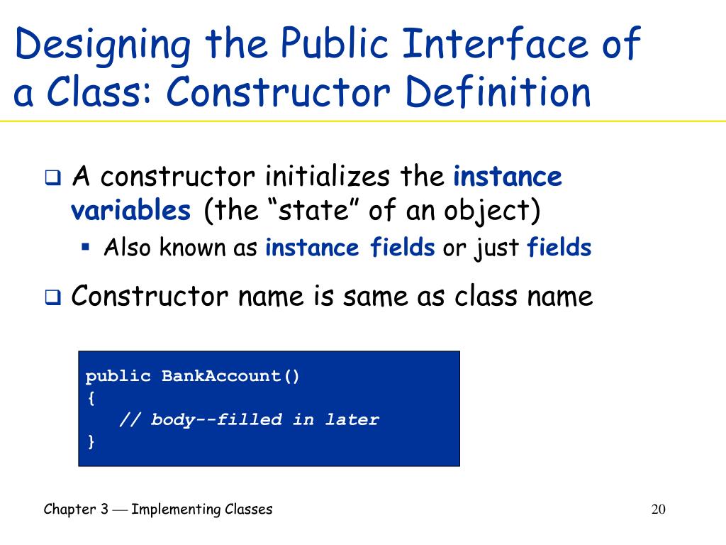 PPT - Chapter 3 Implementing Classes PowerPoint Presentation, free ...