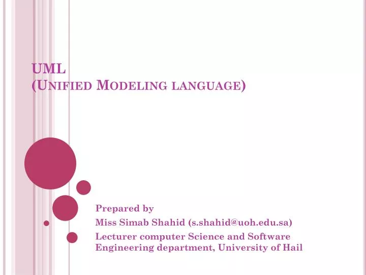 PPT - UML (Unified Modeling language) PowerPoint Presentation, free ...