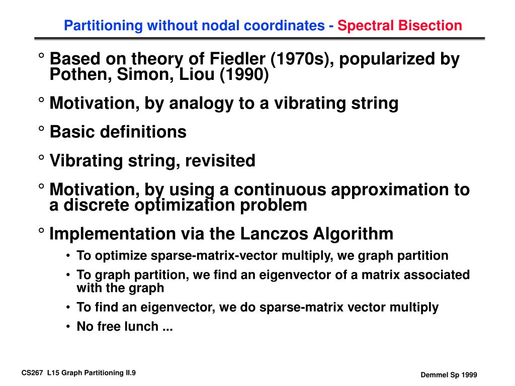 Ppt Cs 267 Applications Of Parallel Computers Lecture 15 Graph Partitioning Ii Powerpoint