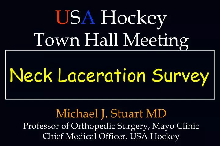 PPT - Michael J. Stuart MD Professor of Orthopedic Surgery, Mayo Clinic ...