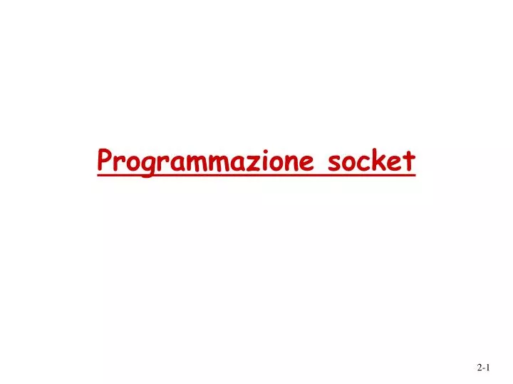 Ppt Programmazione Socket Powerpoint Presentation Free Download Id