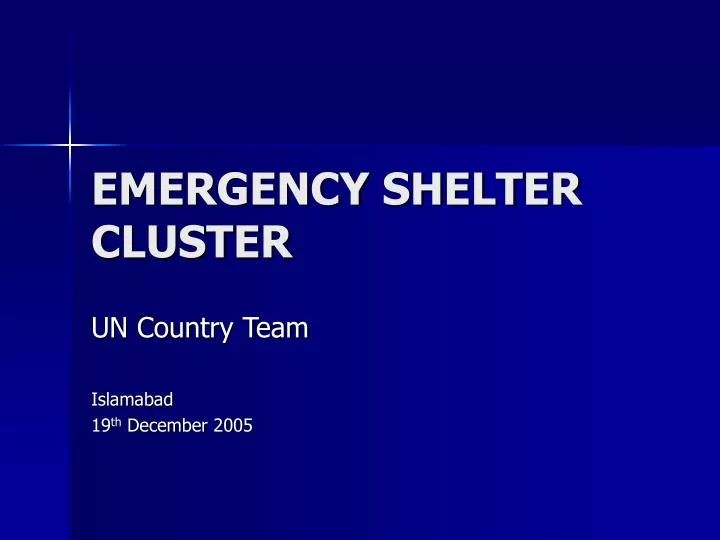 Ppt Emergency Shelter Cluster Powerpoint Presentation Free Download