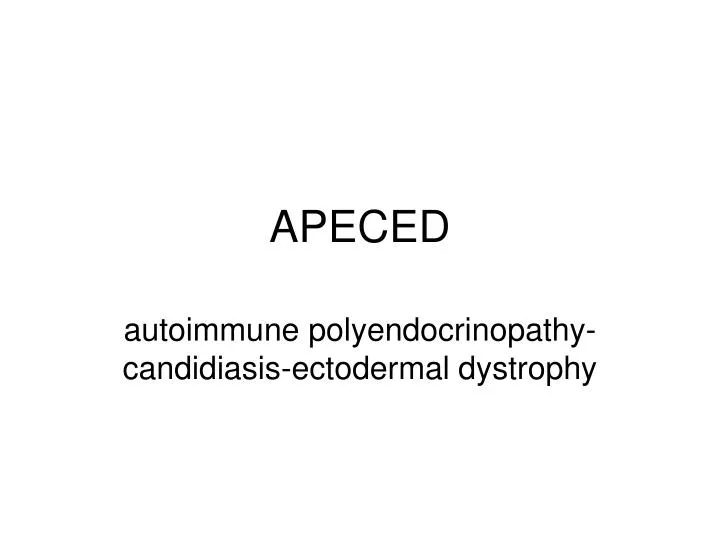 PPT - APECED PowerPoint Presentation, free download - ID:4428762