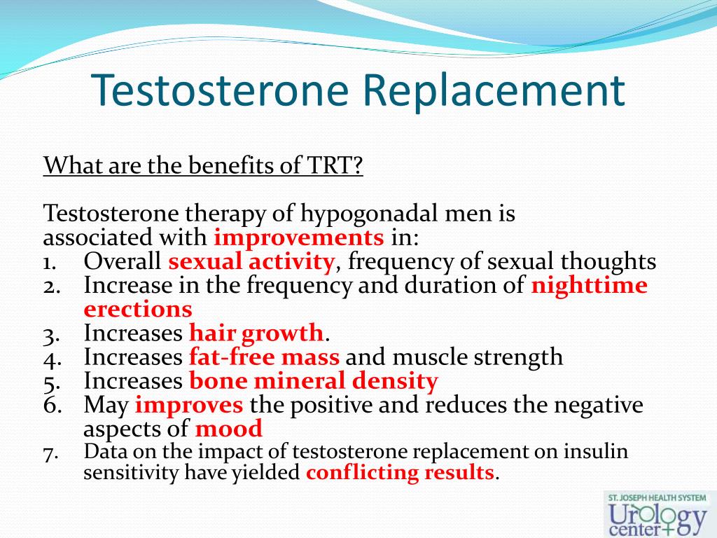 Ppt Testosterone Replacement Therapy Urology Update Powerpoint