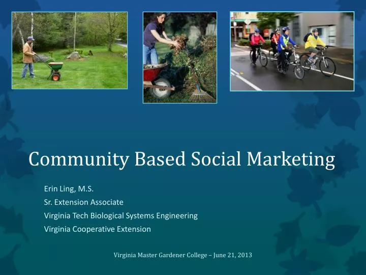 PPT - Community Based Social Marketing PowerPoint Presentation, free ...