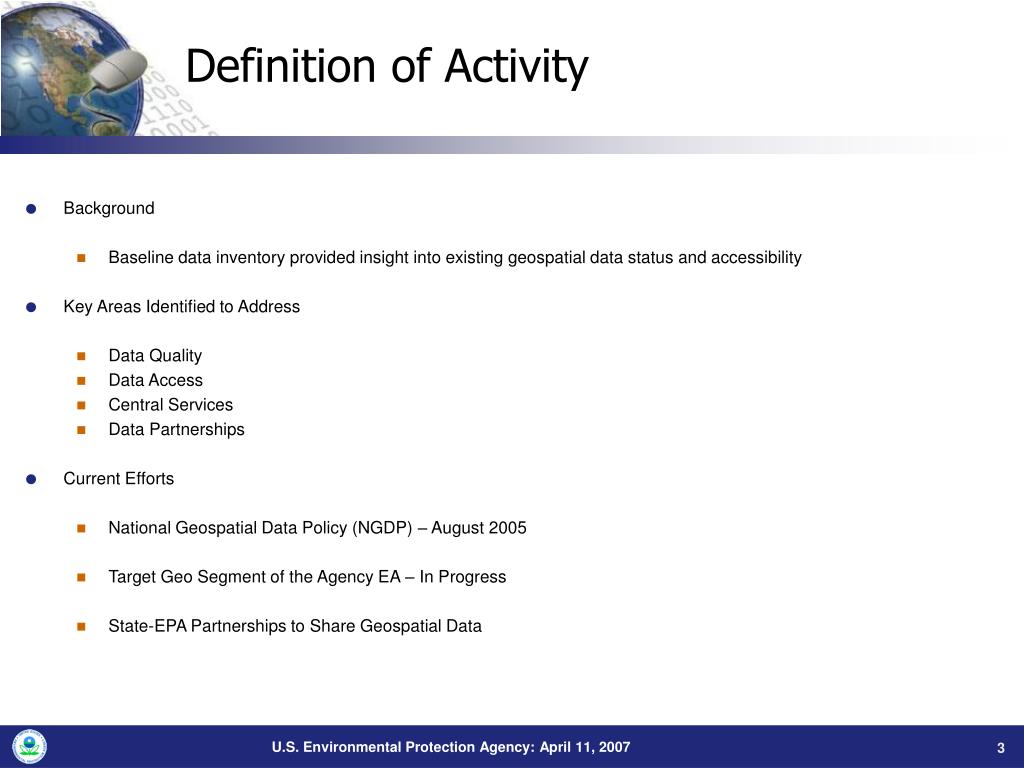 PPT - Presented by Wendy Blake-Coleman Environmental Protection Agency ...
