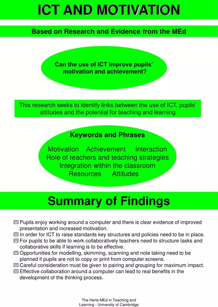 PPT - ICT AND MOTIVATION PowerPoint Presentation, free download - ID ...